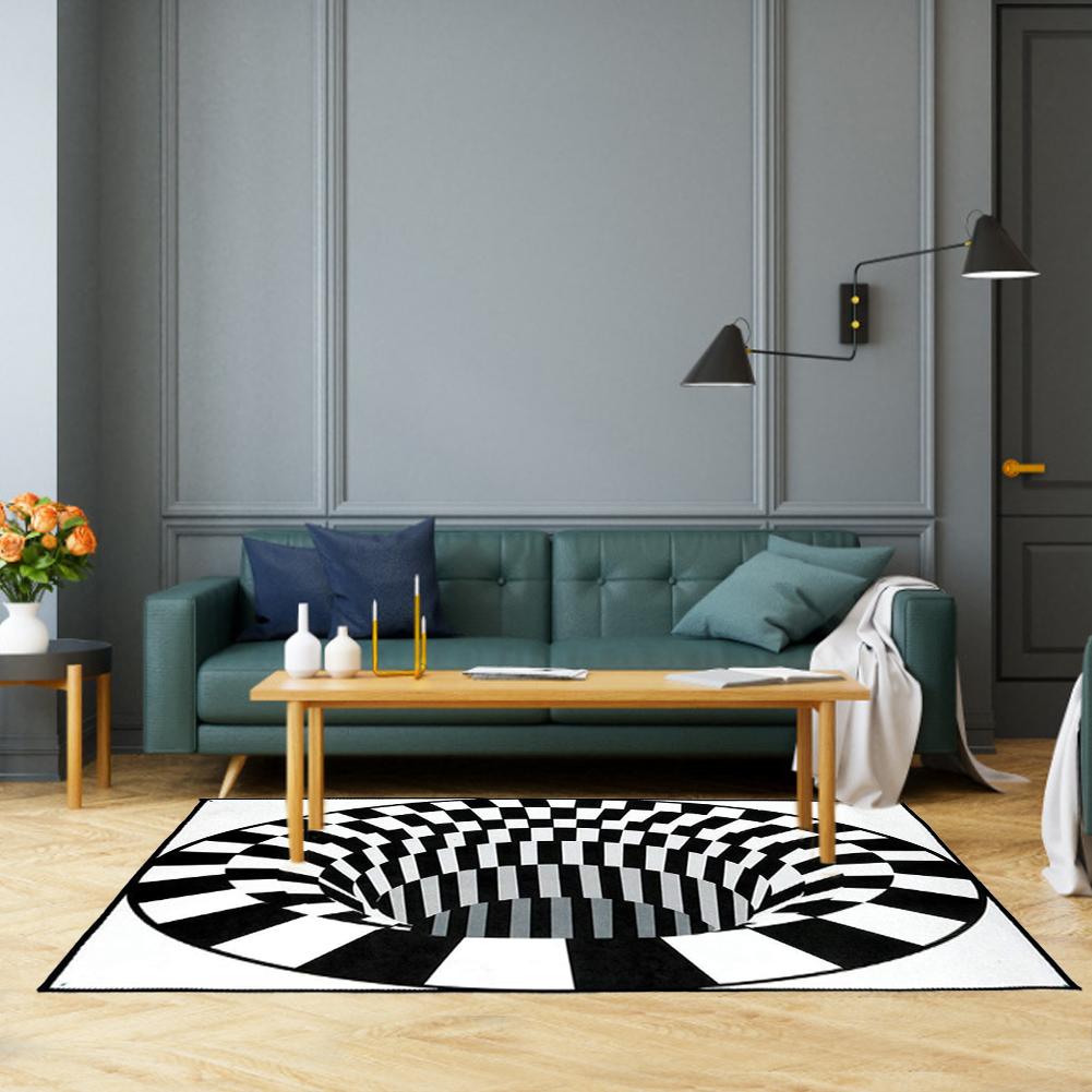 3D Swirl Print Optical Illusion Areas Rug Carpet F... – Vicedeal