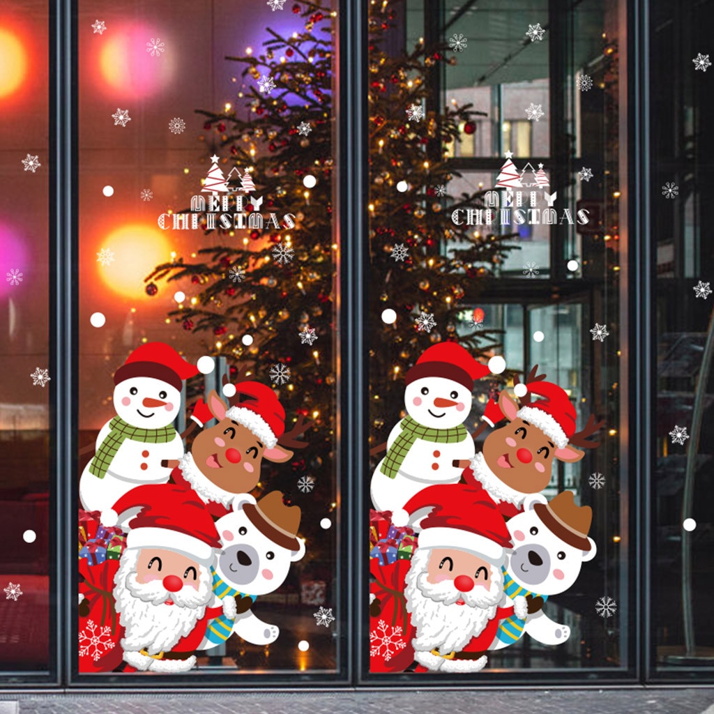 Christmas Window Stickers Wall Christmas Window Wa... – Grandado