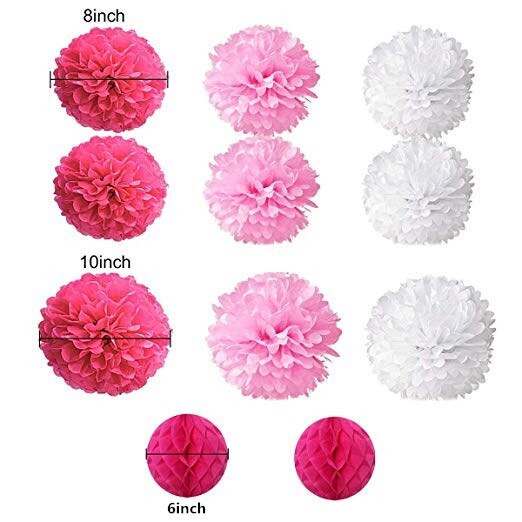14Pcs/Set Pink Flamingo Party Decorations Honeycom... – Grandado