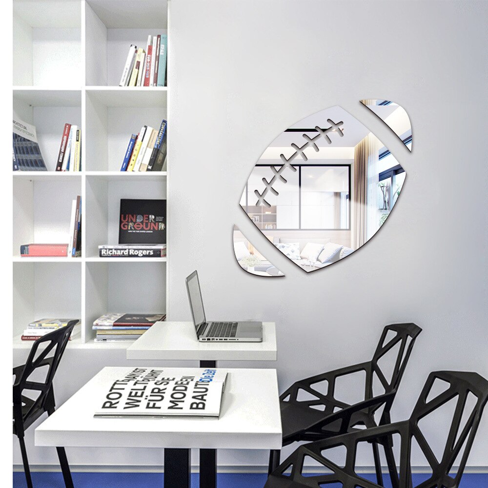 Mirror acrylic Rugby DIY combination home wall sti... – Grandado