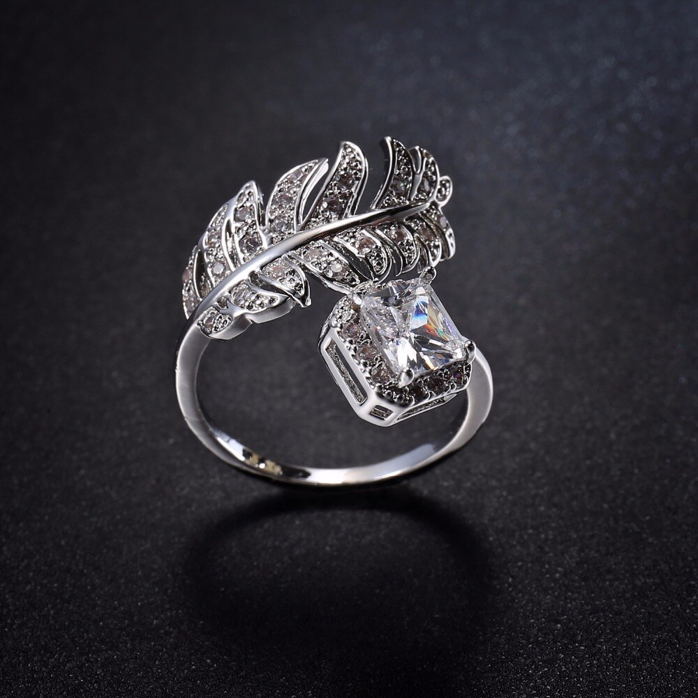 Classic Popular Leaves Brand Finger Ring with AAA ... – Vicedeal
