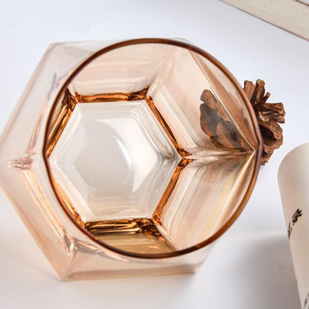 Phnom Penh Diamond Colorful Glass Cup Bar Hexagona... – Grandado