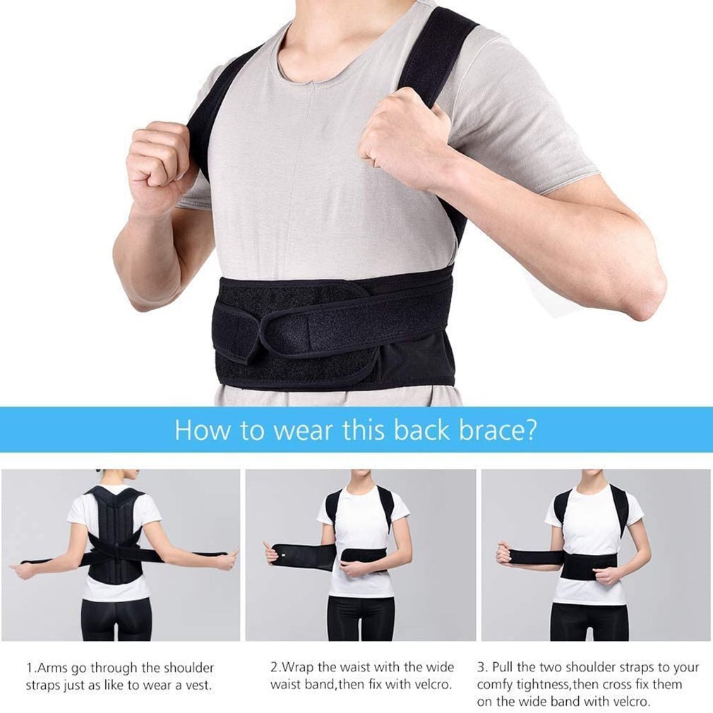 Adjustable Posture Corrector Back Support Shoulder... – Grandado