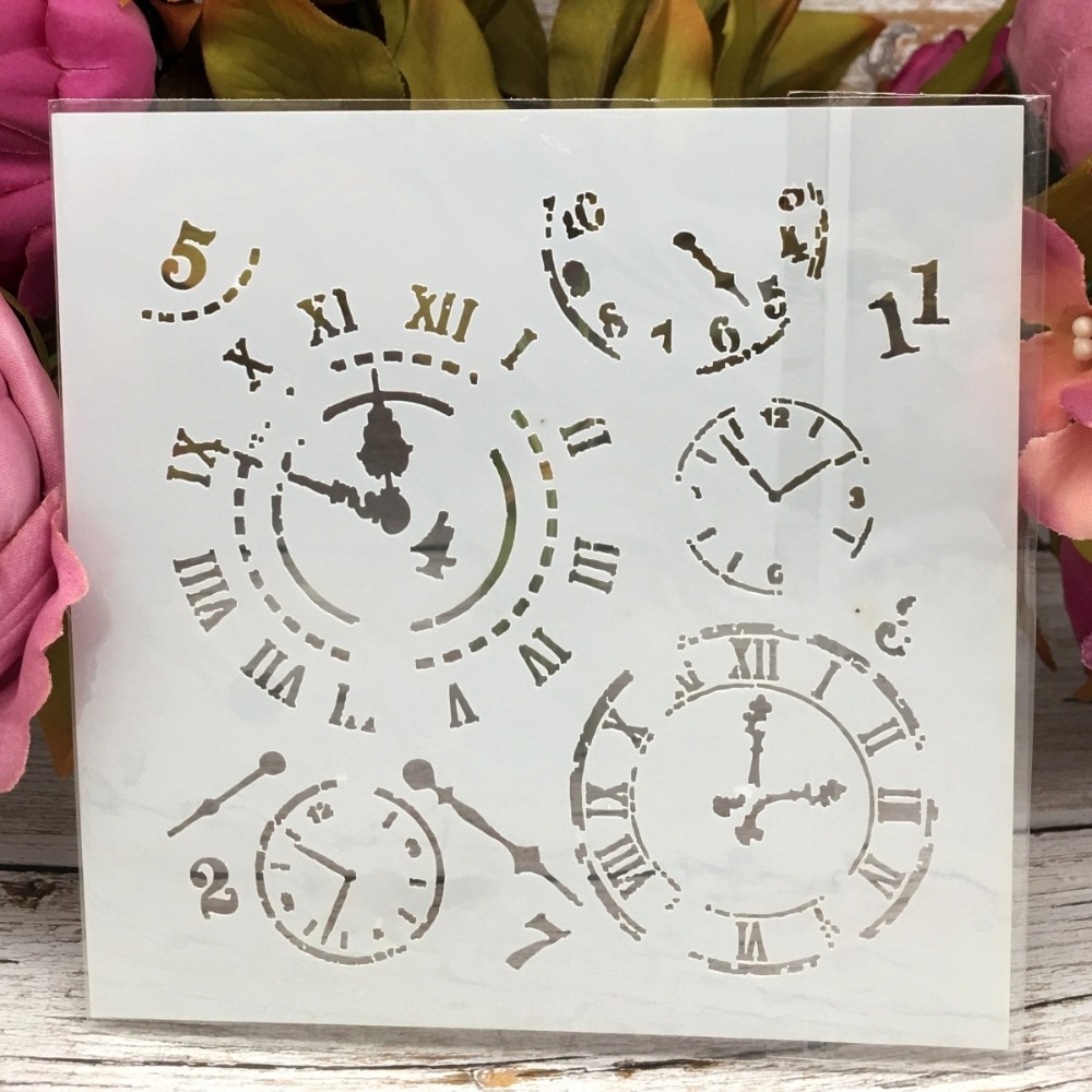 5" Vintage Clock DIY Layering Stencils Wall Painti... – Grandado