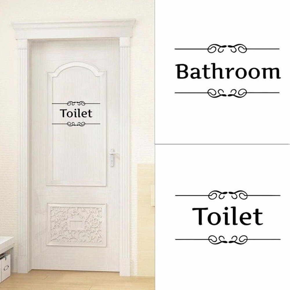 Removable cute Waterproof Washroom Signpost Bathro... – Grandado