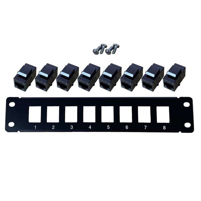 Patch Panel 8 Port CAT5e 10G Support 1U Network Pa... – Grandado