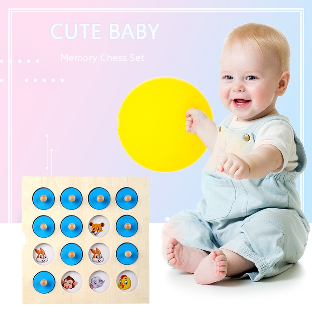 Kids Wooden Puzzle Toy Memory Match Chess Game Chi... – Grandado