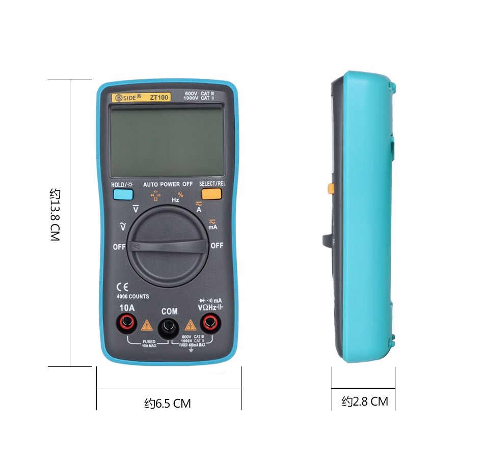 Multimeter 4000 Counts Back light AC/DC Ammeter Vo... – Grandado