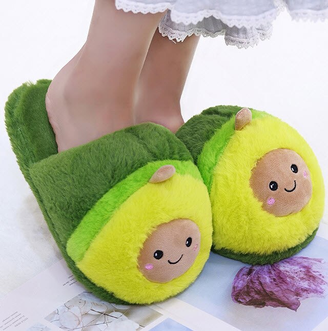 Winter Avocado Slippers Indoor Zachte En Warme Pan... – Vicedeal