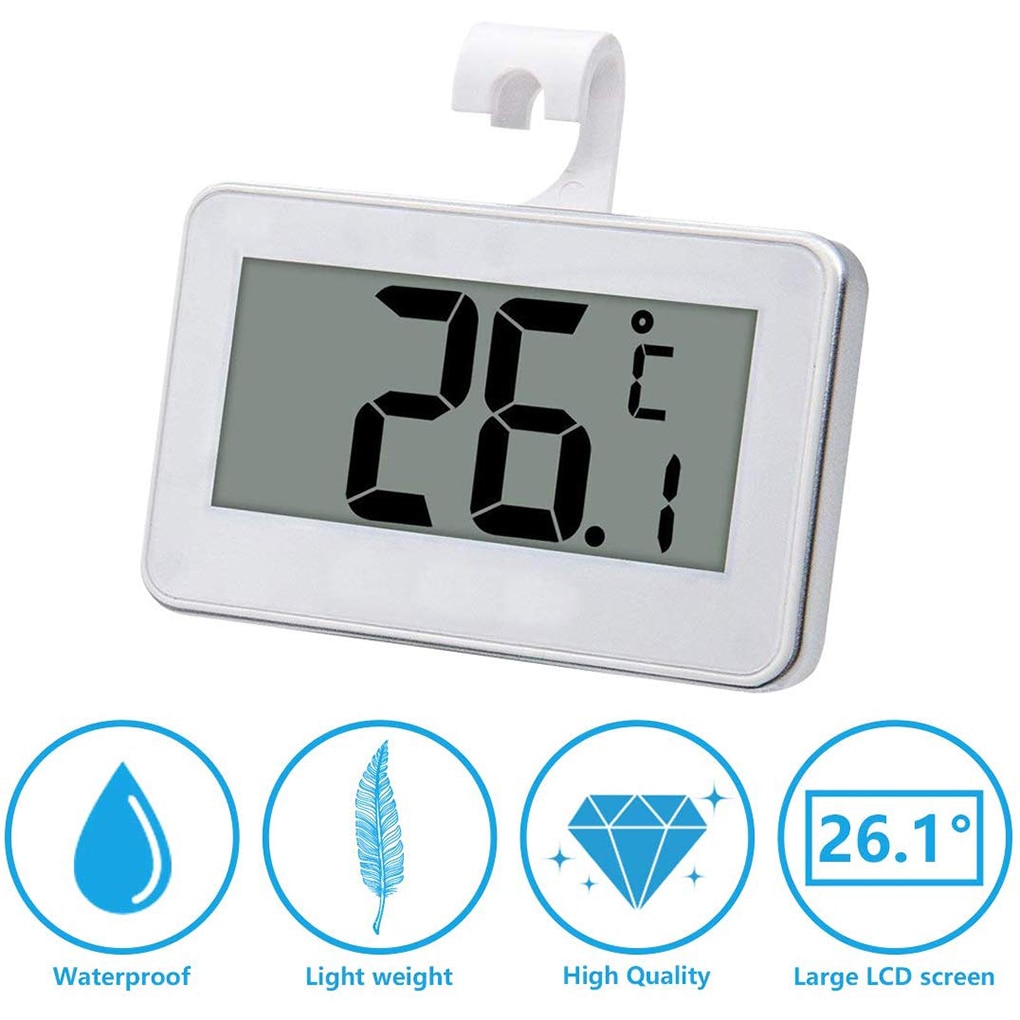 LCD Digital Screen Precision Refrigerator Thermometer Adjustable Stand ...