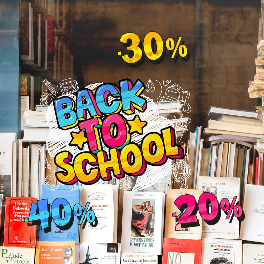 Venster Sticker Terug Naar School - 2 Vellen 40X30... – Grandado