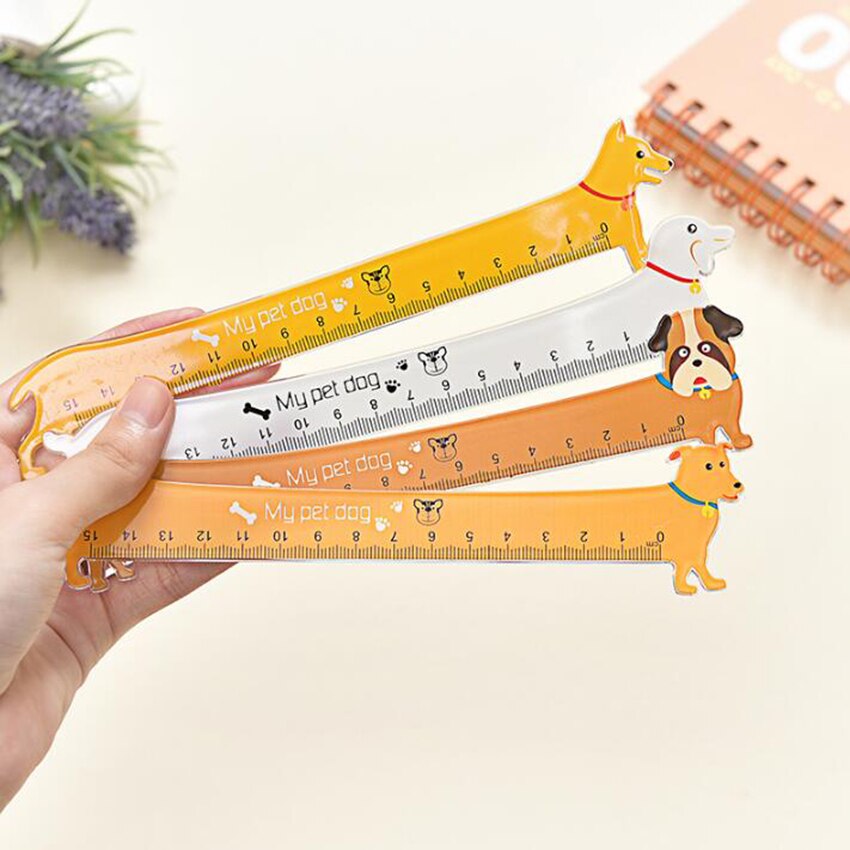 1pc Kawaii Long Dog 15cm plastic straight ruler cu... – Vicedeal