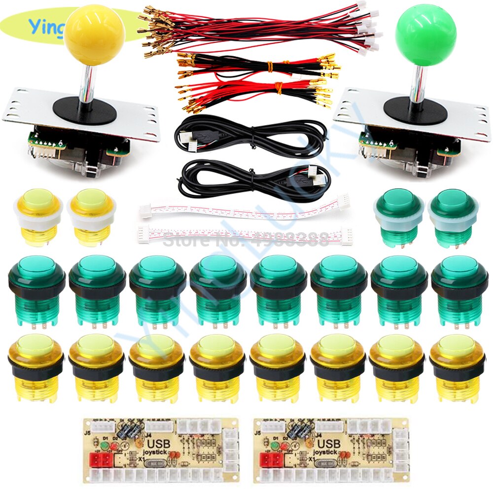 2 spelers DIY Arcade Joystick Kits Met 20 LED Arca... – Vicedeal