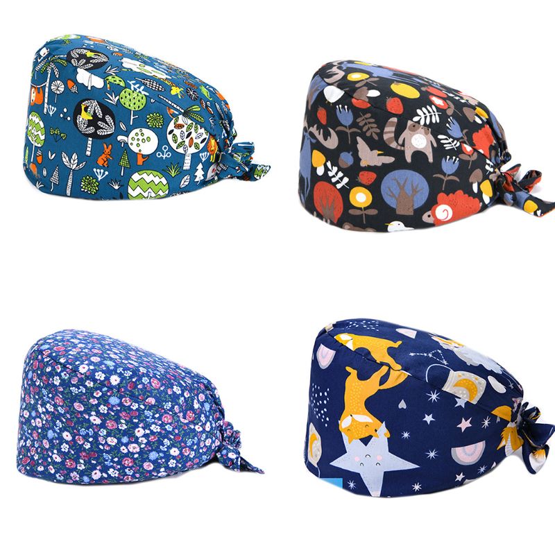 Adjustable Nurse Doctor Scrub Cap Cartoon Space Fo... – Grandado
