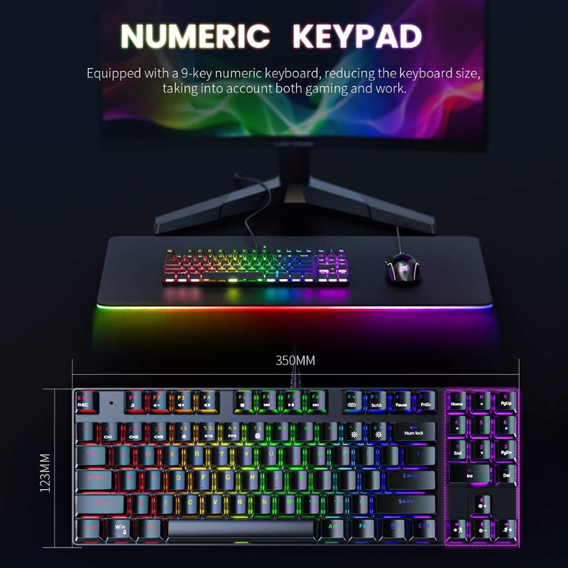 Rainbow Backlight Gaming Keyboard RGB Gaming Keybo... – Grandado