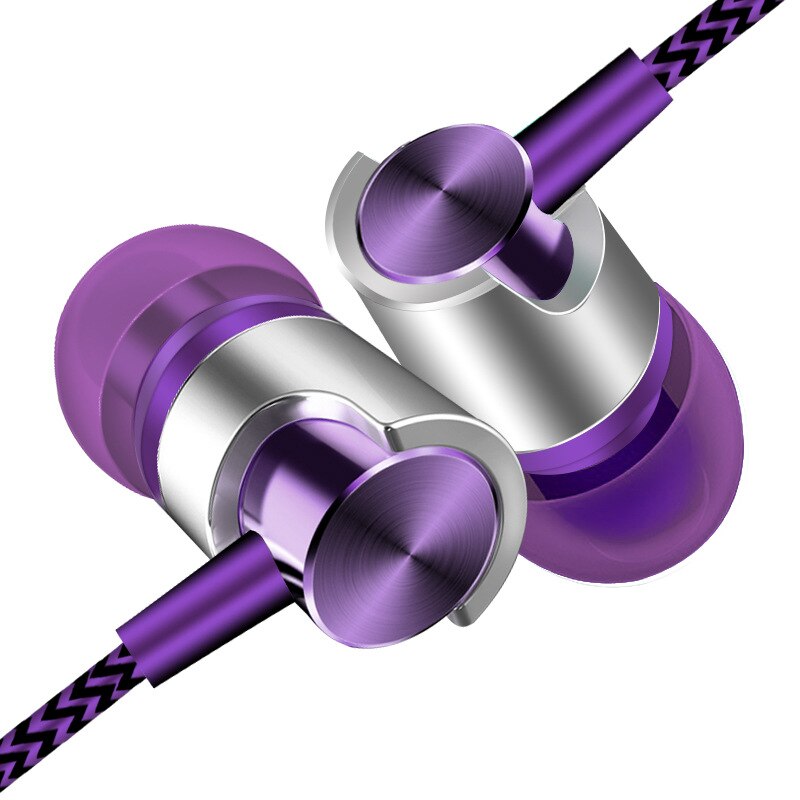 In-Ear Gevlochten Bedrading Cord Koptelefoon Sport... – Grandado