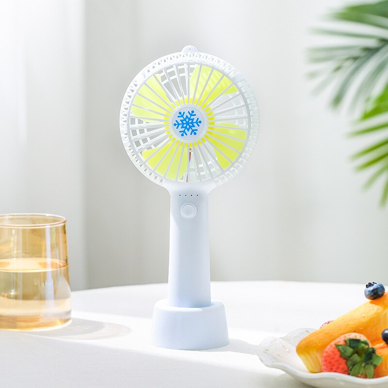 Mini handheld fan charging light with base desktop... – Grandado