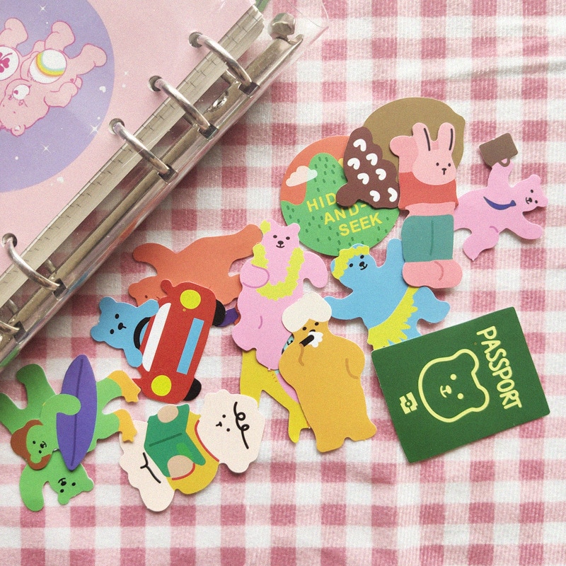Korea cute dance sport bear cute girl sticker DIY ... – Grandado