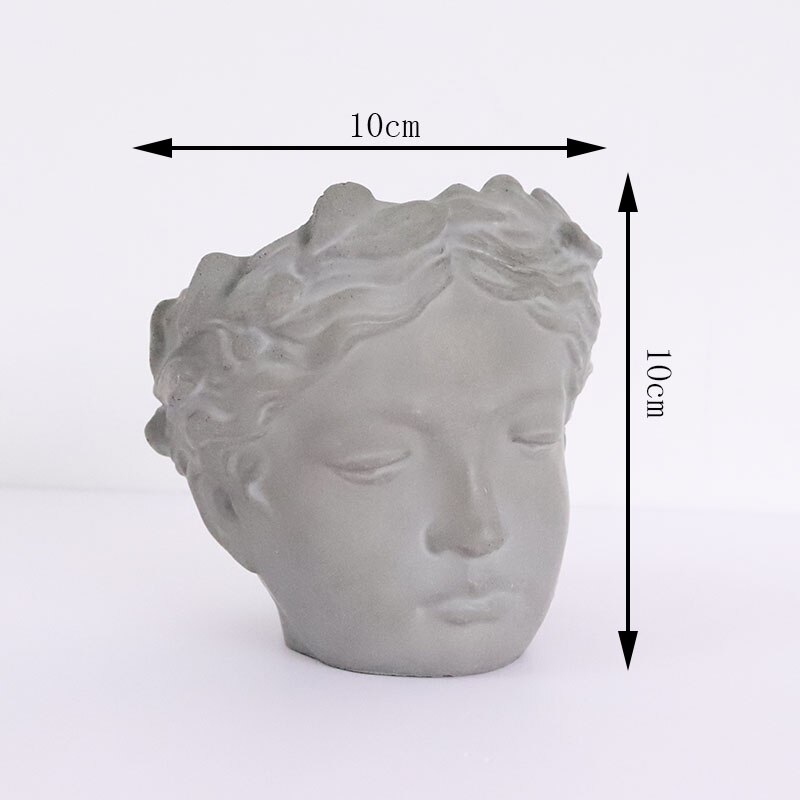 Various Face Vase Cement Man Head 3D Girl Flower P... – Vicedeal