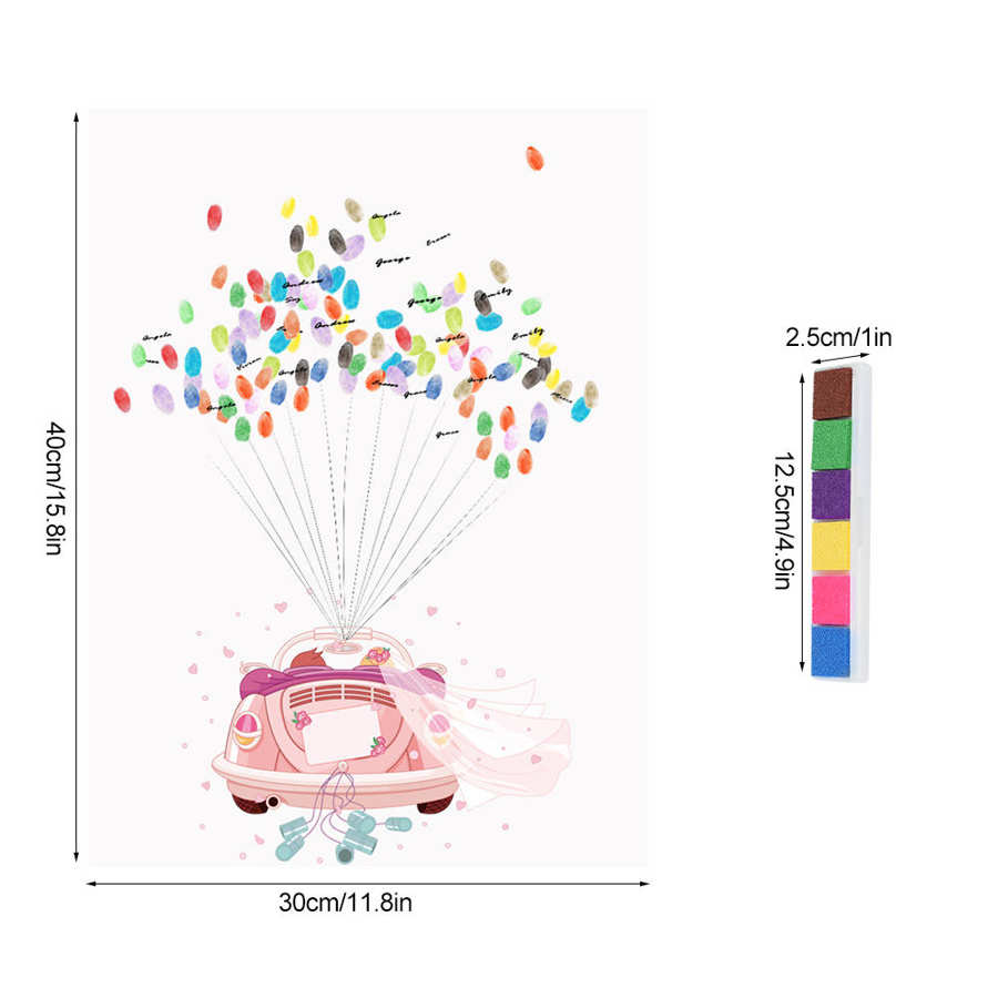 Paiting DIY Fingerprint Guest Book Tree Sign in Bo... – Vicedeal