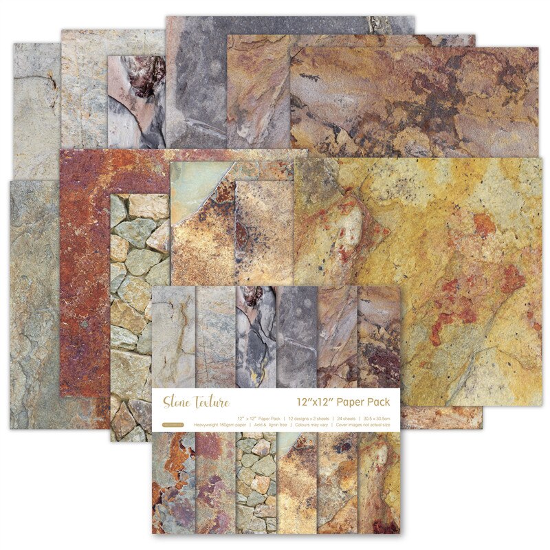 24 sheets 6"X6"Paper the stone pack Patt... – Grandado