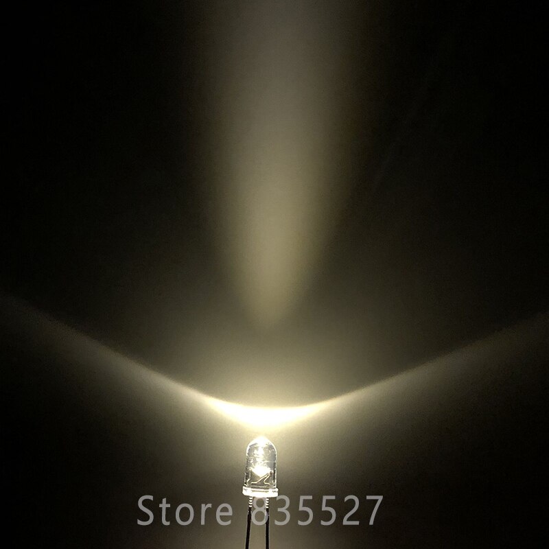 100pcs / LOT F5 5MM Round LED Water and Clear Warm... – Grandado