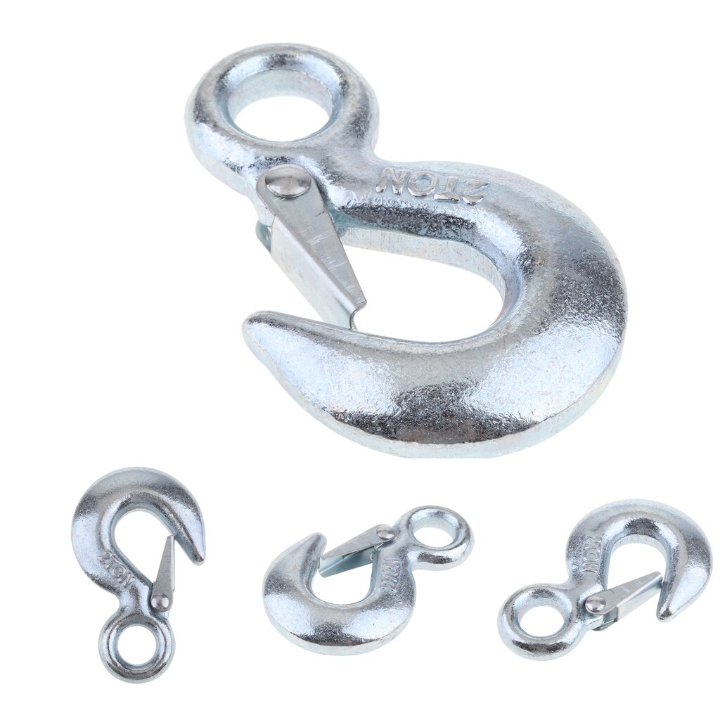 4 x Towing Winch Hook Eye Shackle Hook w/ Latch 56... – Vicedeal