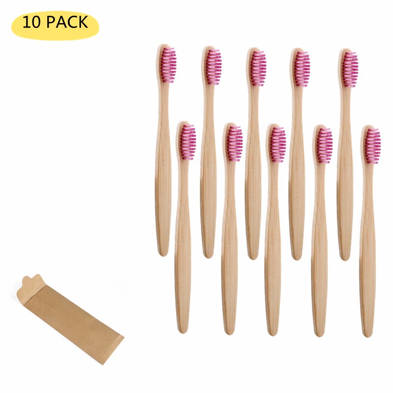 10PCS Biodegradable Bamboo Toothbrush Teeth Colorf... – Grandado