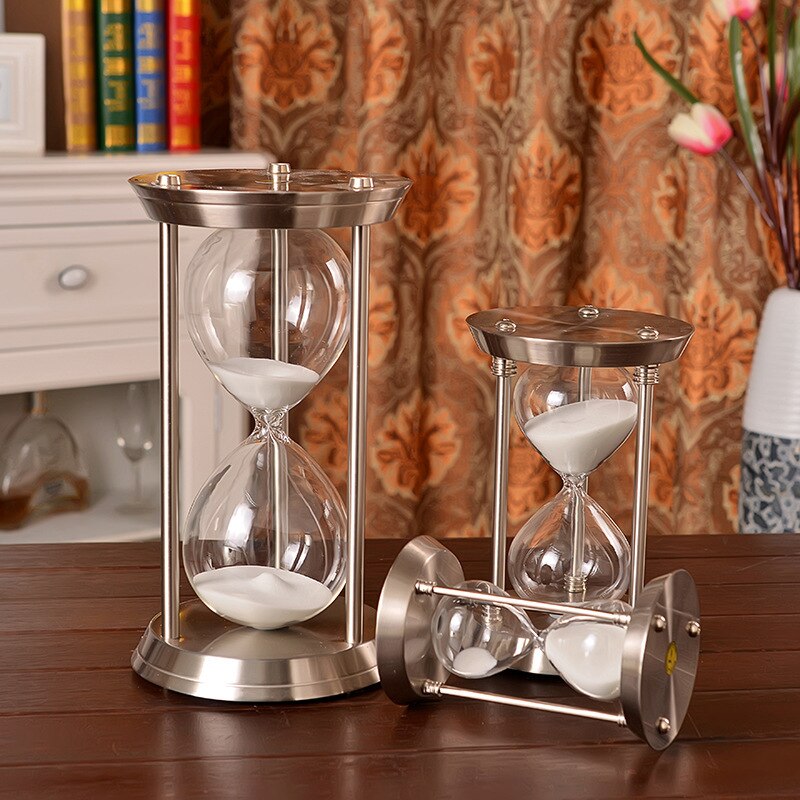 European Metal Hourglass Timer Clock Sand Metal+gl... – Grandado