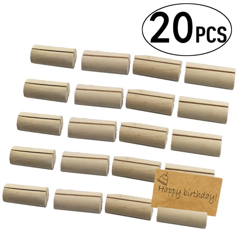 20pcs Natural Wooden Pile Name Place Card Photo Ho... – Grandado
