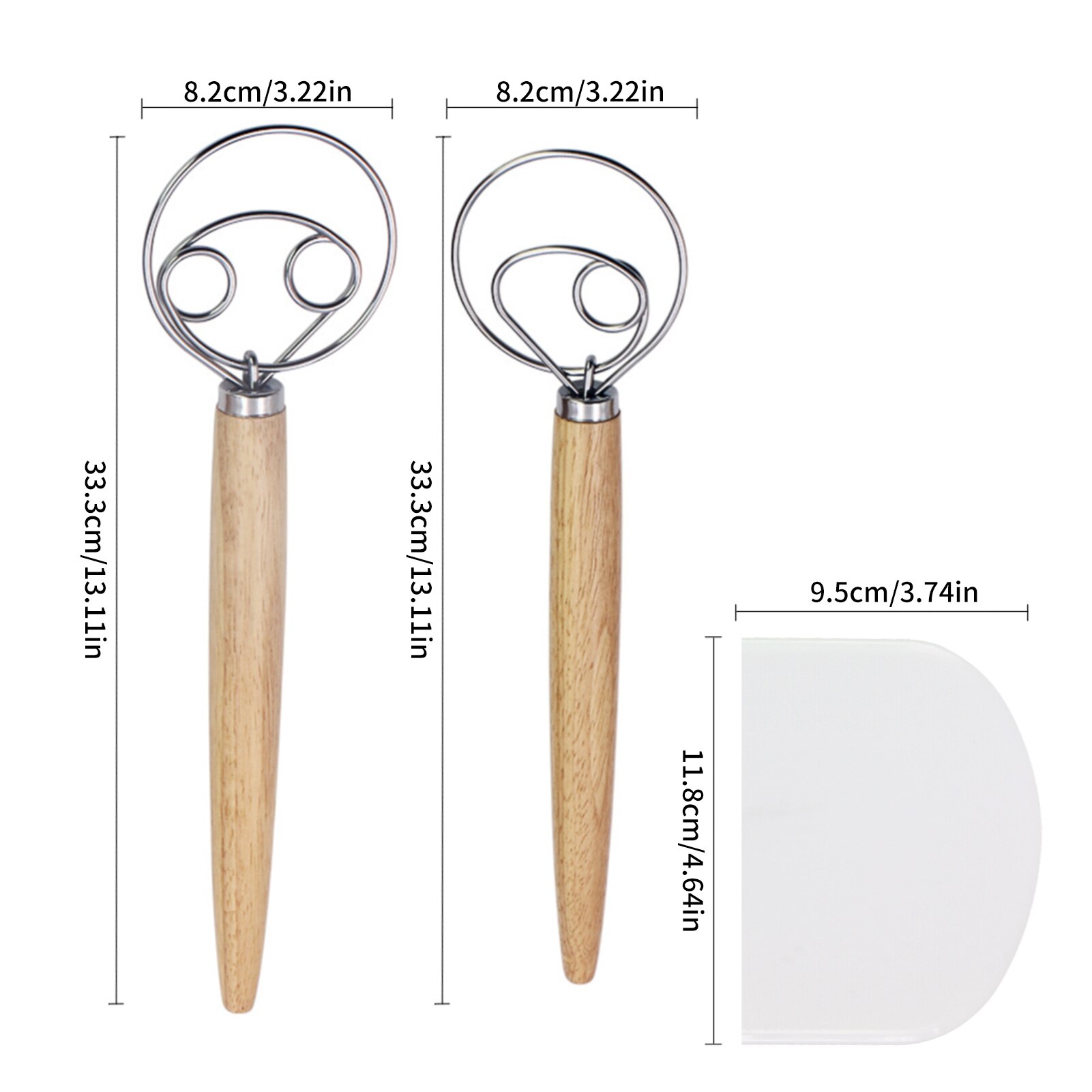 Bread Flour Whisk Blenders Mixer Tool Twist For Do... – Grandado