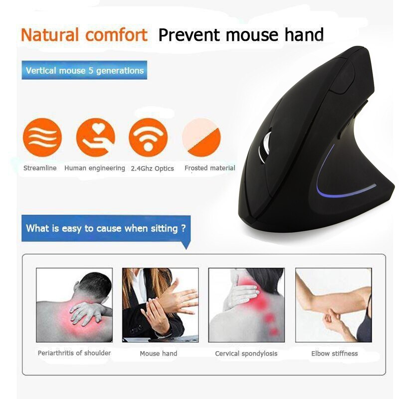 Chyi Wireless Verticale Ergonomische Usb Computer ... – Vicedeal