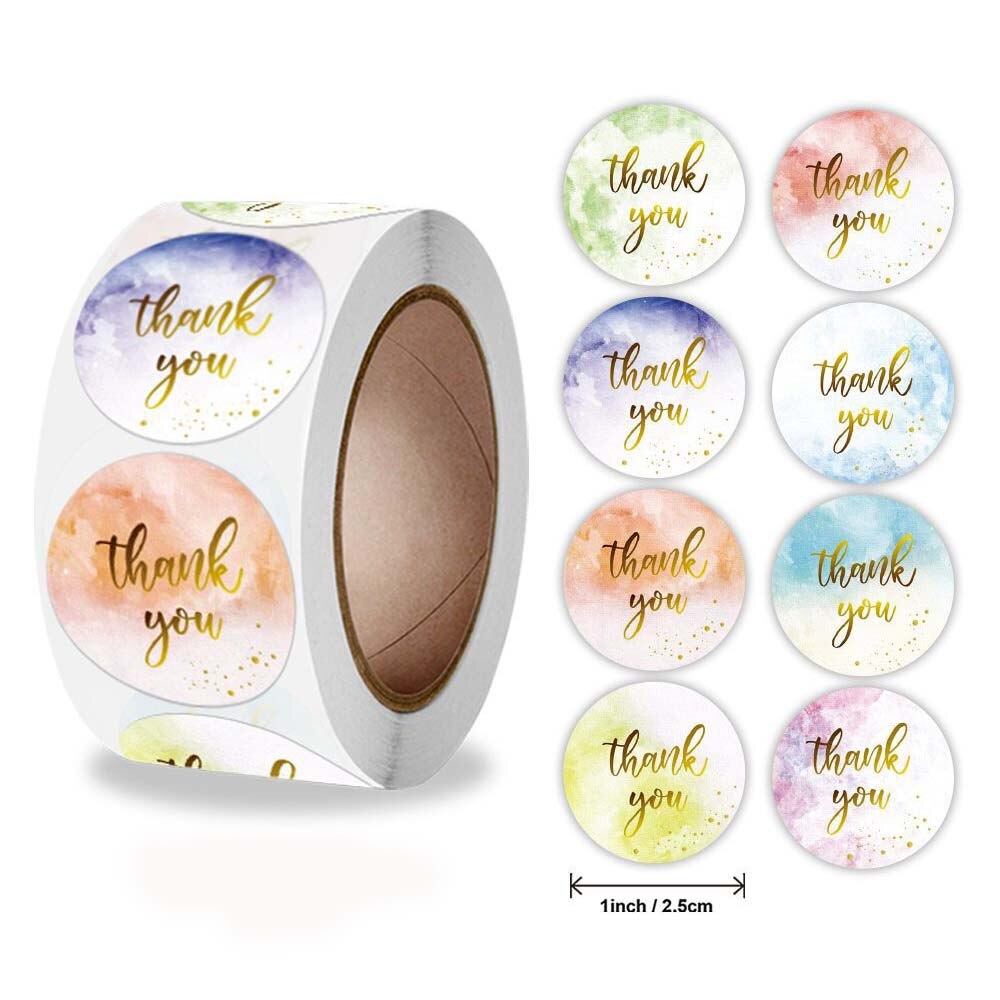 100-500pcs 1inch Thank You Stickers For Packaging ... – Vicedeal