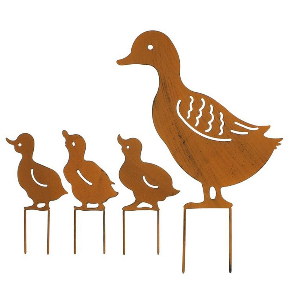 4PCS Metal Garden Lawn Statue Duck Silhouettes Sta... – Grandado