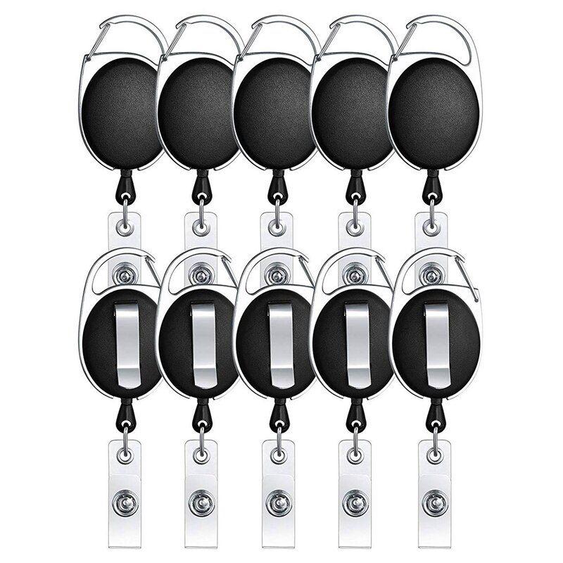 20 Packs of Retractable Badge Holders with Carabin... – Grandado