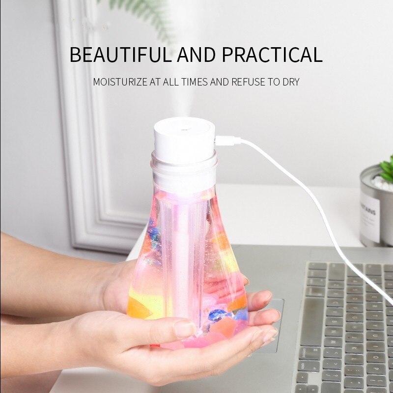 500ML Wish Bottle Humidifier USB Mini Colorful Lig... – Grandado
