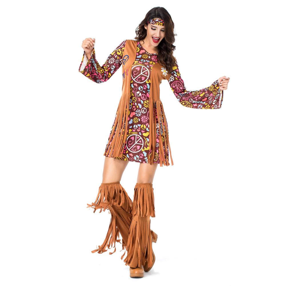 Women's tassels hippie costumes Vintage 1970s ... – Grandado