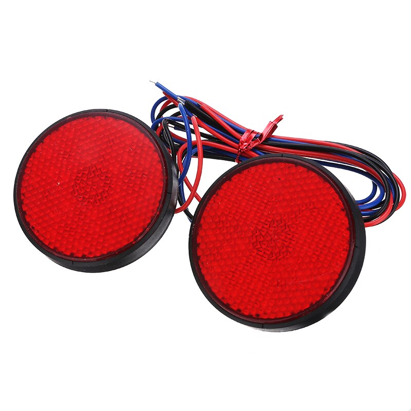 2 Stuks Ronde Reflector Rood Licht 12V Motorfiets ... – Vicedeal