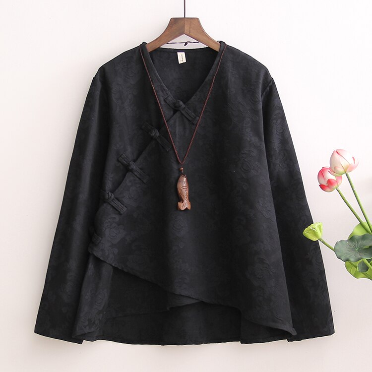 traditional chinese women's blouse folk style cott... – Grandado