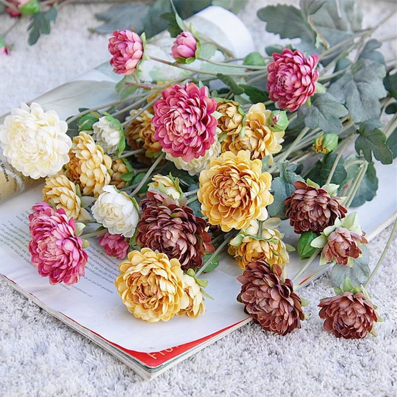 Greece rudbeckia chrysanthemum branch silk artific... – Vicedeal