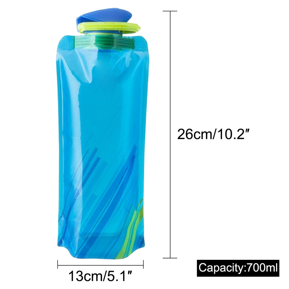 700ml Folding Water Bag Outdoor Water Bottle Trave... – Grandado
