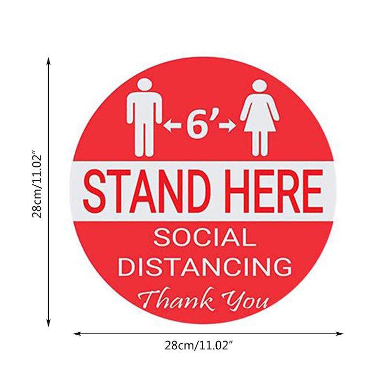Wait Here Stand Here Keep 6ft in Between Distance Marker Floor Decal ... Wait Here Stand Here Keep 6ft in Between Distance Marker Floor Decal ...