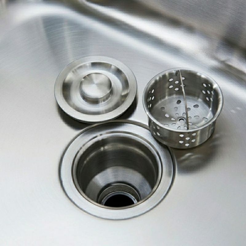 Kitchen Sink Drain Plug Stainless Steel Basket Str... – Vicedeal