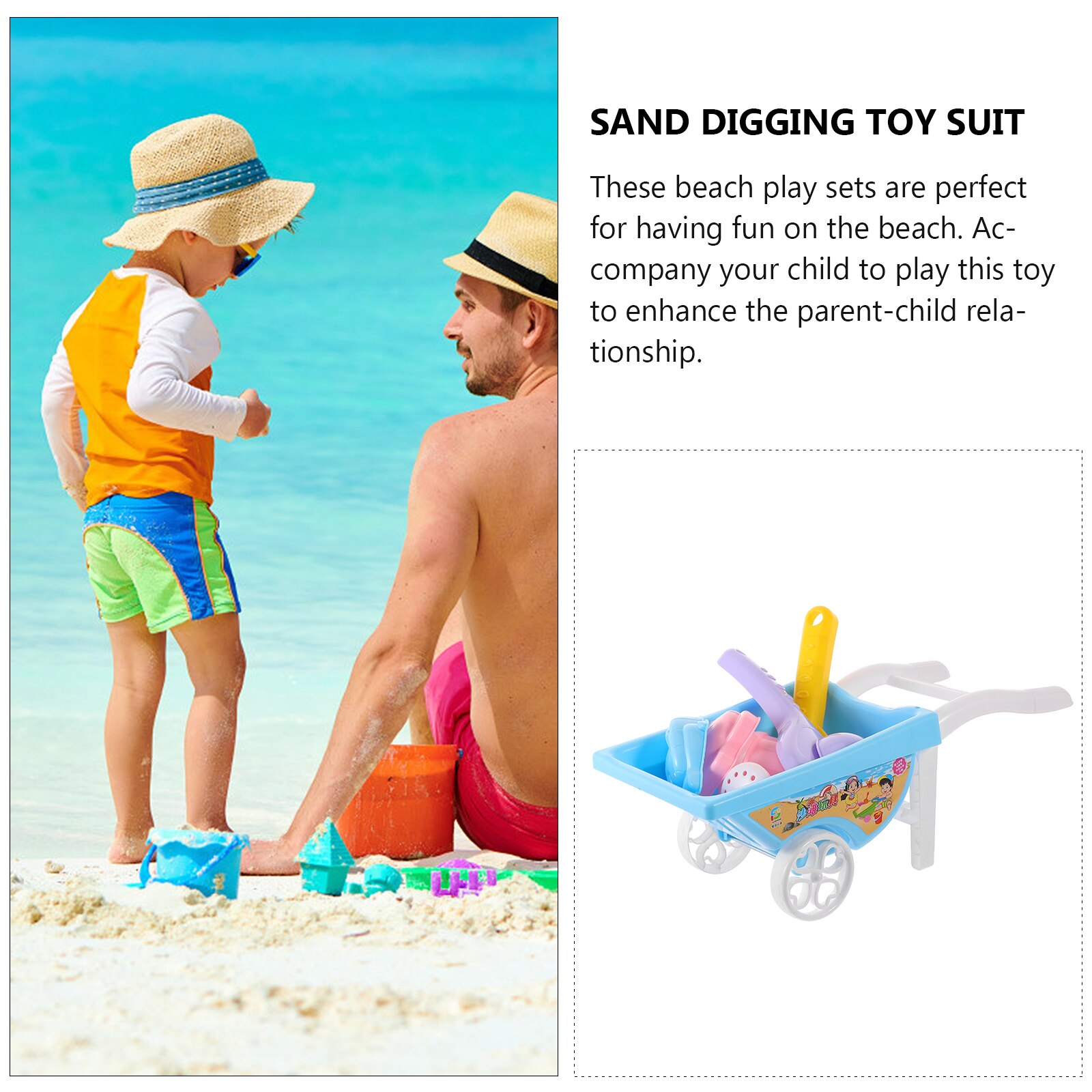 1 Set Funny Beach Plaything Kit Portable Sand Play... – Vicedeal