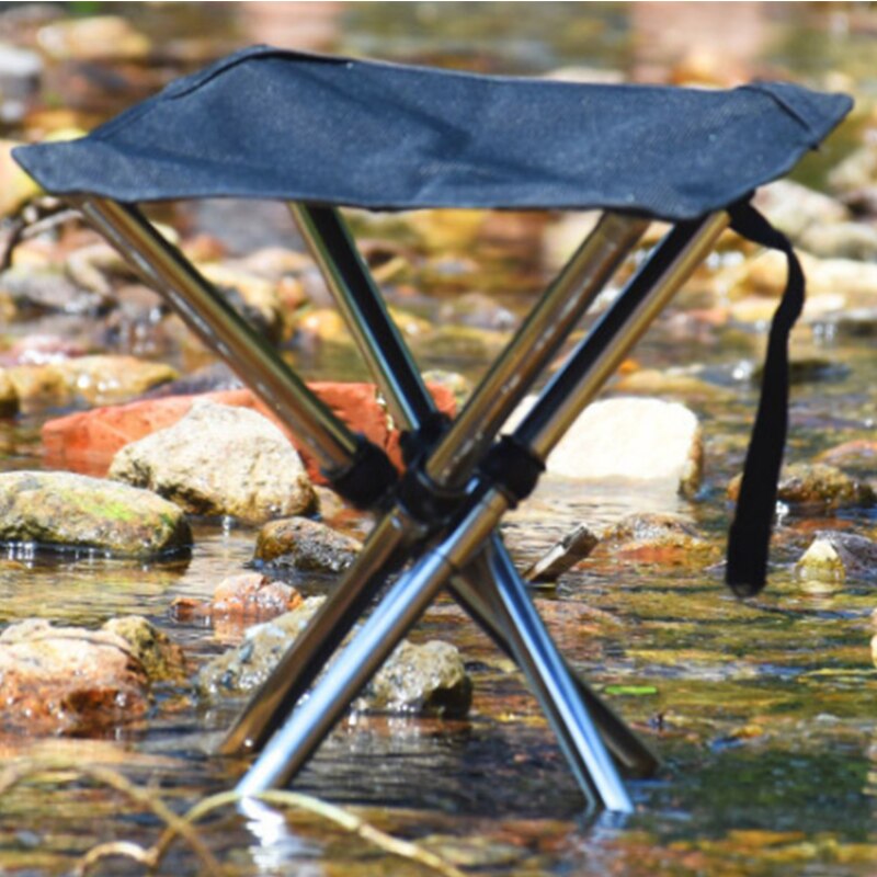 Stainless Steel Stool Small Portable Folding Stool... – Grandado
