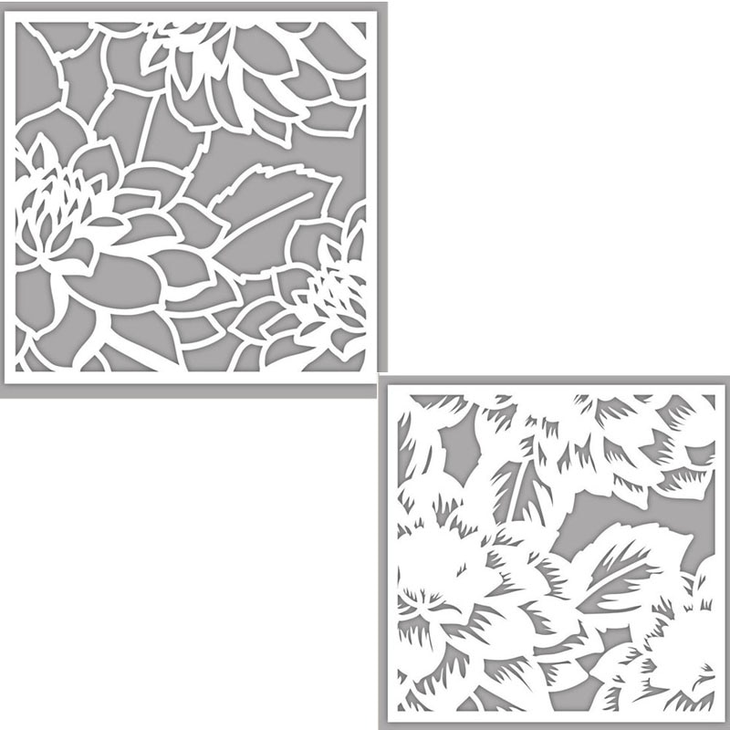 2 Stks/set Bloeiende Dahlia Stencil Voor Diy Scrap... – Grandado