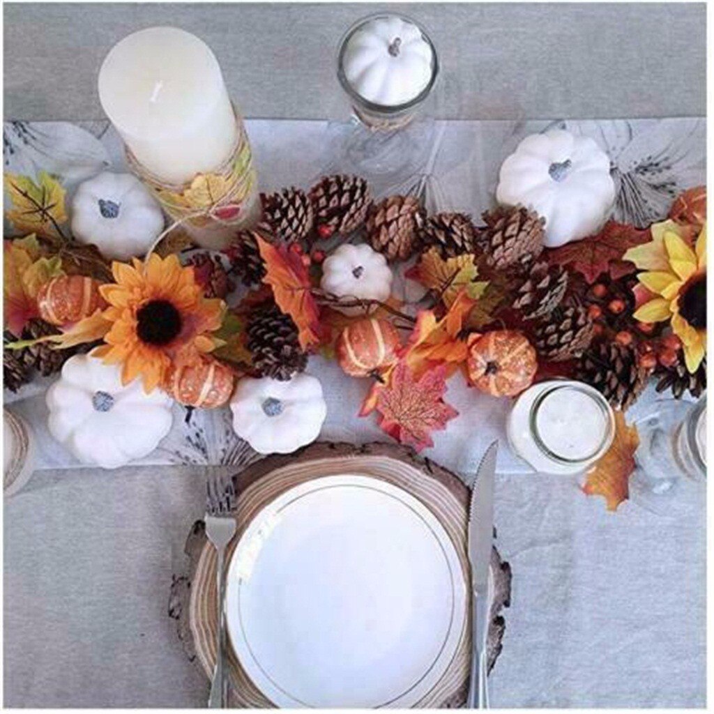 12Pcs Kunstmatige Witte Pompoen Decor Nep Decorati... – Grandado