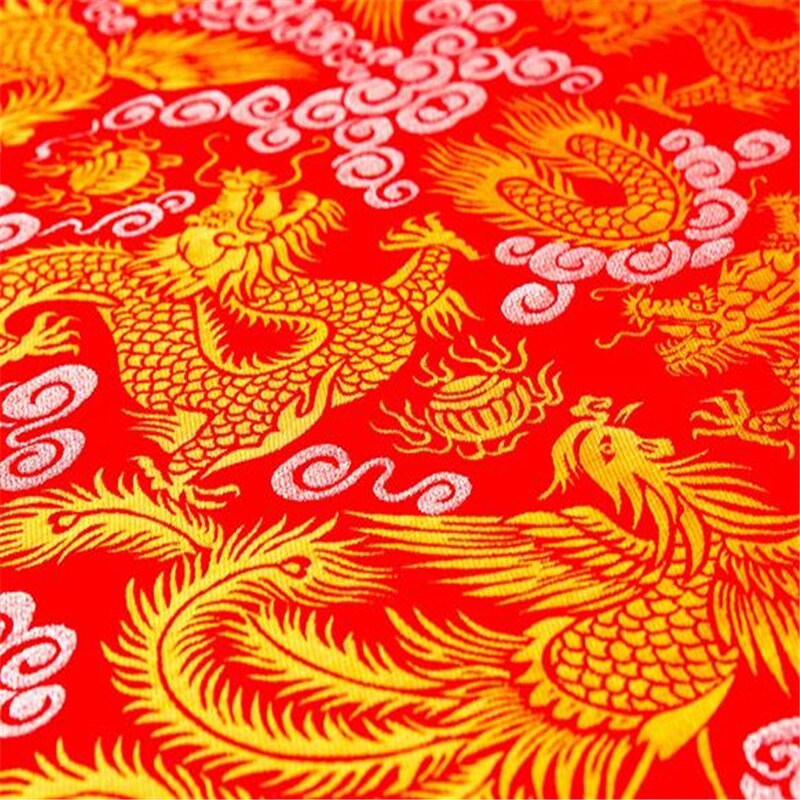 75x100cm Dragon And Phoenix Brocade Patterns Jacqu... – Grandado