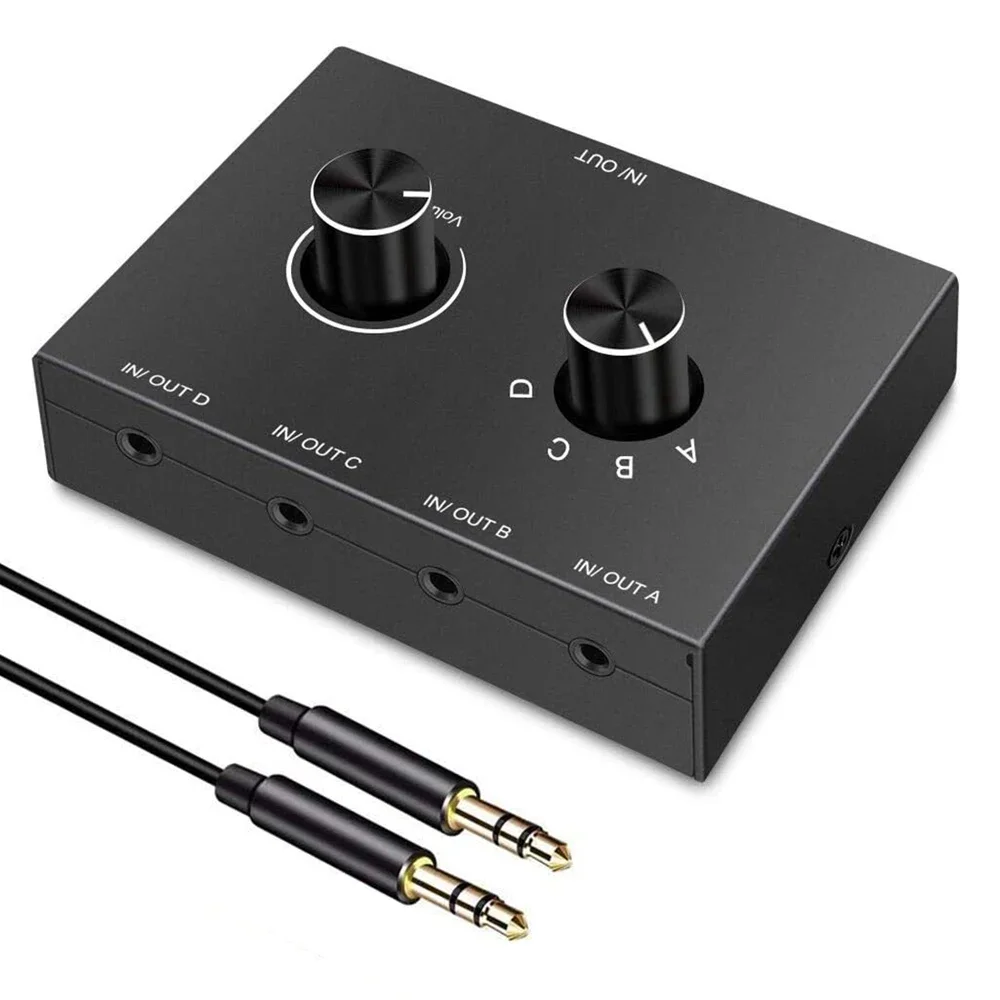 2Port/4Port Audio Switch Stereo Audio Switcher Spl... – Grandado