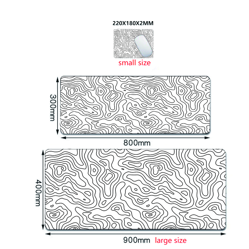 XXL 90x40 cm zwart en wit grote muismat computer g... – Vicedeal